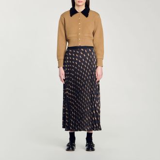 Sandro Jupe longue imprim&eacute; Cachemire