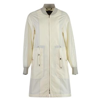 Moorer Techno Stoff Kordelzug Jacke - - Coats - Damen - Beige - XS
