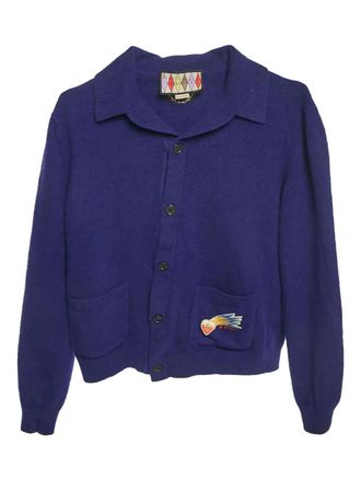 Gucci Lovelight Cardigan mit aufgesetzter Tasche - Blau