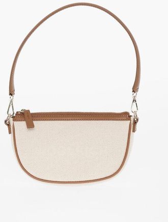 Woolrich Canvas Shoulder Bag with Leather Trims size One Size