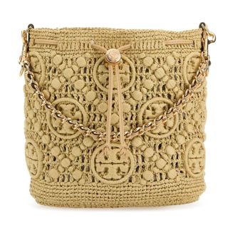 Tory Burch Femme, Sacs, Beige, Taille: ONE Size Sac Seau Raffia T Monogram