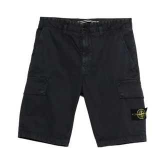 Stone Island Slim Cargo Shorts - - Shorts - Herren - Blau - W29