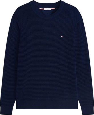 Tommy Hilfiger Homme, Pulls, Bleu, Taille: M Seasonal Structure Crew Neck