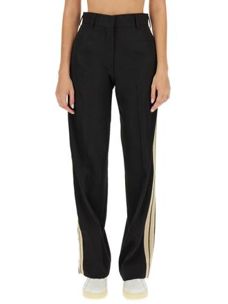 Palm Angels Virgin Wool Blend Trousers - Black