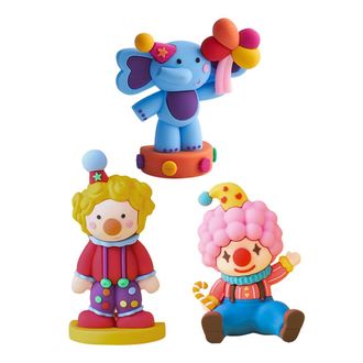 Cabilock 3 Stück Miniatur Clown Dekorationsset Aus Resin Kleiner Clown Und Elefant Stabile Tischdekoration Für Schreibtisch Kuchen Regal