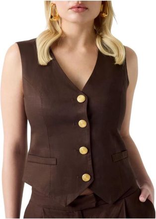 Guess Femme, Vestes, Brun, Taille: 38 FR Marciano Vest