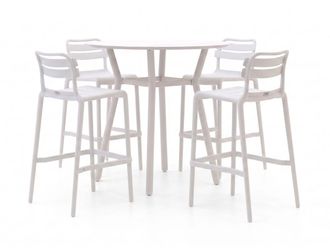 Forza Furniture Forza Vico/Tritoni &oslash; 110 cm Gartenbar-Set 5-teilig