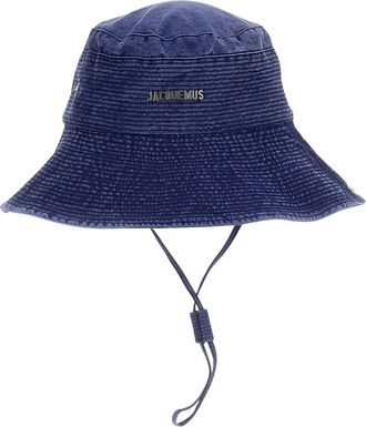 Jacquemus unisex, Accessoires, Bleu, Taille: 60 CM Le Bob De-N&icirc;mes Bucket Hat