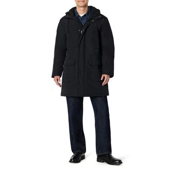 Amazon Essentials Herren (Demis Favorit) Moderne Oversize-Parka-Jacke Schweres Material, Schwarz, M