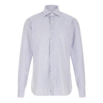 Borriello Homme, Chemises, Bleu, Taille: XL Chemise ray&eacute;e &agrave; col Marechiaro