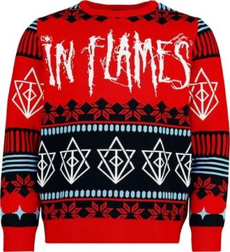 In Flames Holiday Sweater Homme Pull de No&euml;l Multicolore 4XL