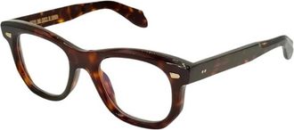 Cutler and Gross Homme, Accessoires, Brun, Taille: 49 MM 1409 Round Optical Frame