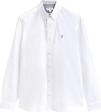 Next Homme Chemise Oxford Coupe Slim à Manches Longues Blanc L