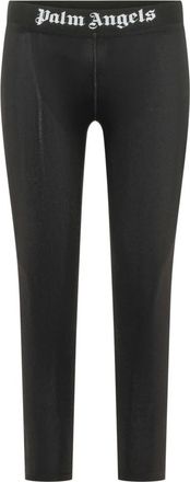 Palm Angels Femme, Pantalons, Noir, Taille: 42 FR Classic Logo Sport Leggings