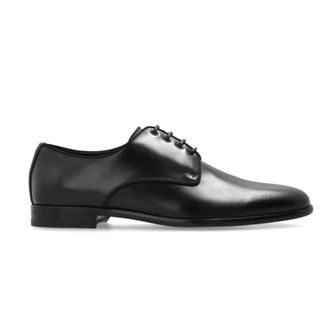 Dolce & Gabbana Schwarze Leder Oxford Schuhe Mandel Zehe - - Shoes - Damen - Schwarzk - 38 1/2 EU