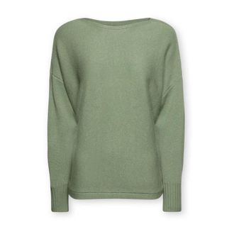 Elena Miro Pullover aus reiner Wolle mit U-Boot-Ausschnitt - - Knitwear - Damen - Gr&uuml;n - XL