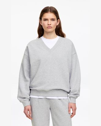 Arket Sweatshirt Mit V-Ausschnitt -Grau