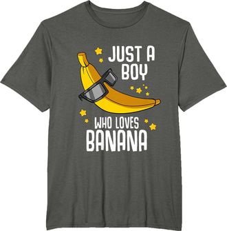 monk&auml; Just A Boy Who Loves Banana - Lustiges Bananen Kost&uuml;m T-Shirt