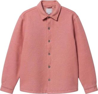 Edwin Trent Overshirt Matelass&eacute; Manches Longues - Homme - Vestes - Rose - Taille: M