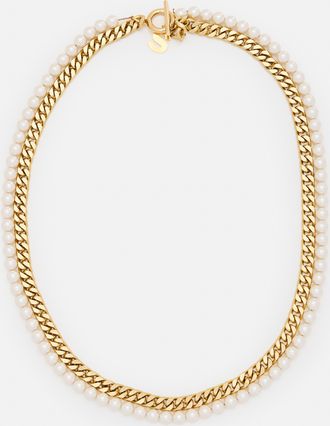 sacai Lange Halskette Mit Perlenkette