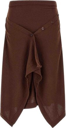 Christophe Lemaire Jupe Midi - Marron