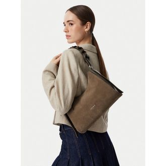 Coccinelle Handtasche Coccinelle P6P Boheme Suede Bimaterial E1 P6P 13 03 01 Khakifarben