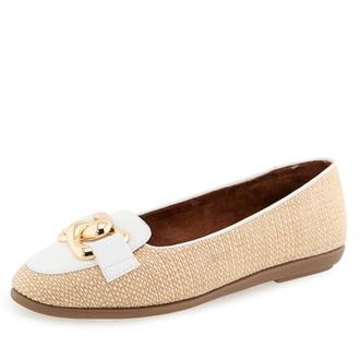 Aerosoles Femme Bell Ballerines, Raphia Blanc Naturel, 39.5 EU Large