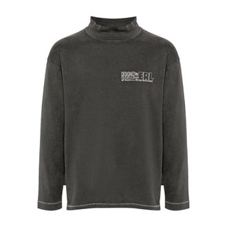ERL Logo Print Langarm T-shirt - - Tops - Herren - Grau - L