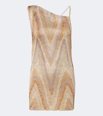 Missoni Minikleid aus H&auml;kelstrick mit Pailletten