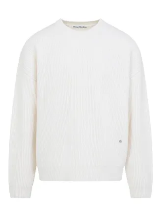 Acne Studios Pull Col Rond - Cr&egrave;me