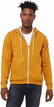 Bella + Canvas Bella + Canvas - Unisex Sponge Fleece Full-Zip Hoodie - 3739 - M - Heather Mustard