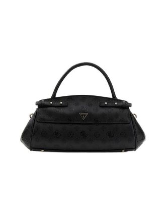 Guess Womens Handbag Black Logo Polyurethane Bags - Handbags