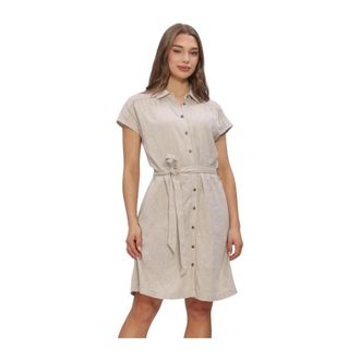 Moss Copenhagen Viana Ginia SS Shirt Dress - - Dresses - Damen - Beige - XL