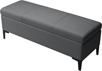 Generic Extra Nappaleder Ottoman-Bank Gepolsterter Fu&szlig;hocker F&uuml;r Eingangsbereich Und Schlafzimmer Mit Reichlich Stauraum Stilvolle Aufbewahrungsbank F&uuml;r Wohnz
