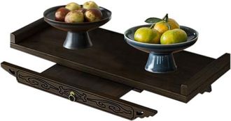 Generico Sghtil Autel de sanctuaire - Autel mural double hauteur | &Eacute;tag&egrave;re de rangement &agrave; double niveau avec haute capacit&eacute; de charge pour exposer des livres d