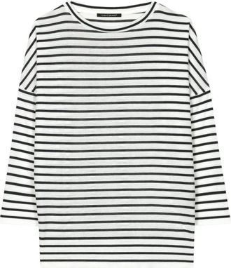 Luisa Cerano Femme, Tops, Bleu, Taille: 36 FR Ringel-Shirt mit Ripp-Details