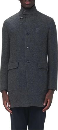 Fay Wollmantel mit Einreiher - - Coats - Herren - Grau - 2XL