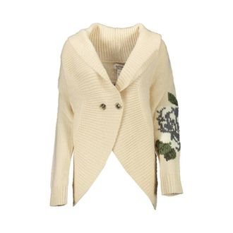 Blugirl Femme, Pulls, Beige, Taille: 42 FR Long Sleeve Open Cardigan