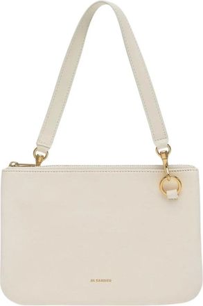 Jil Sander Femme, Sacs, Beige, Taille: ONE Size Sac bandouli&egrave;re en cuir