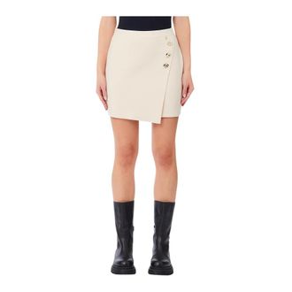 Liu Jo Ecs Gonna Maglia Mini Asimm. - - Skirts - Damen - Beige - S