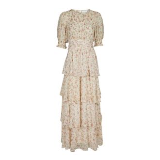 Neo Noir Femme, Robes, Multicolore, Taille: 38 FR Silfi Print Maxi Dress