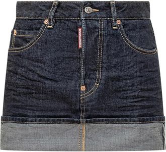 Dsquared2 Femme, Jupes, Bleu, Taille: 38 FR Mini-jupe en denim