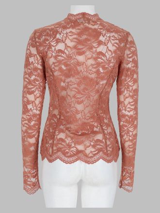 Paco Rabanne Lace and Jersey Blouse - Pink