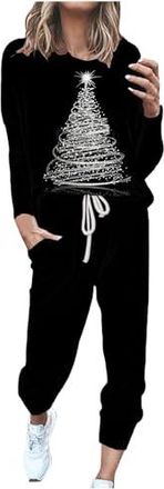 Generic Ensemble de v&ecirc;tements de d&eacute;tente pour femme, col haut, manches longues, fermeture &eacute;clair lat&eacute;rale et pantalon ample &agrave; taille &eacute;lastique, ensemble de lo