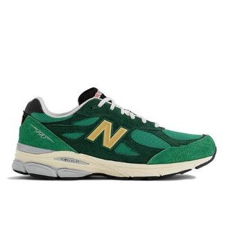 New Balance Homme MADE in USA 990v3 en Vert/Jaune, Cuir, Taille 41.5 Large
