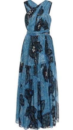 Ulla Johnson Adora Sky Blue Silk Maxi Dress Size XXS