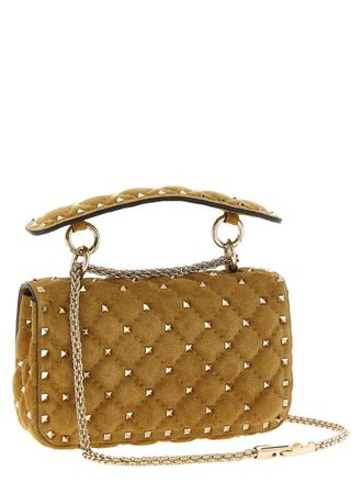Valentino Garavani Womens Beige Calfskin Shoulder Bag