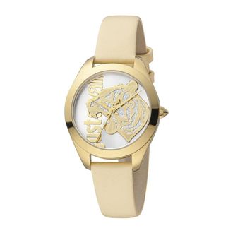 Just Cavalli Femme, Accessoires, Jaune, Taille: ONE Size Rhinestone Mode Montre Analogique Femme