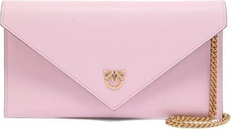 Pinko Pinko, Femme, Accessoires, Rose, Taille: ONE Size Mini portefeuille cha&icirc;ne plat