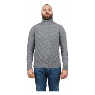 AT.P. CO Grauer Zopfmuster Pullover Herren - - Knitwear - Herren - Grau - L